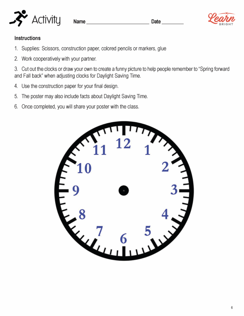 Free Printable Worksheets On Daylight Savings Time - Worksheets HQ