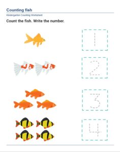 Kindergarten Counting Worksheets Printable - Worksheets HQ