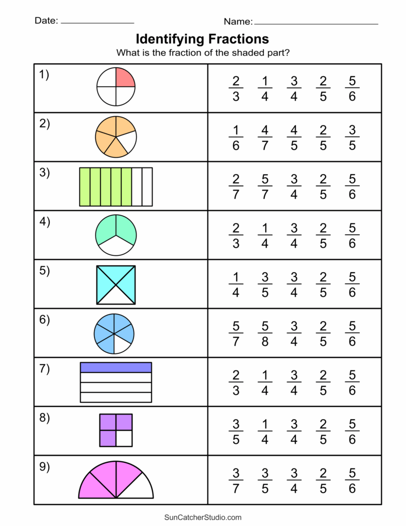 Free Printable Worksheets On Fraction Concepts - Worksheets HQ